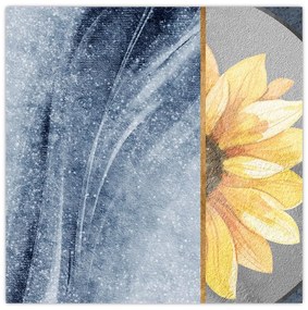 Obraz - Tvary a květ (30x30 cm)