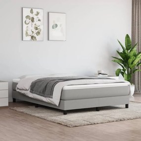 Rám postele s boxspringem světle šedý 140 x 190 cm textil 3120508