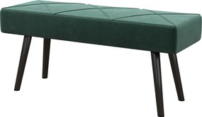 HOMCOM čalouněná lavice sametového vzhledu lavice k posteli lavice do předsíně X-vzor do 120 kg do ložnice 100x36x45 cm v zelené barvě | Aosom.de