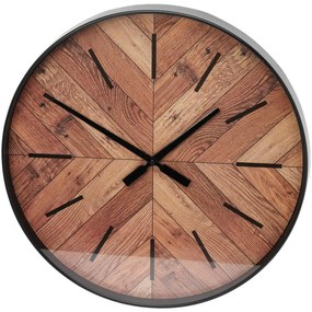 Nástěnné hodiny Boho, černá/hnědá