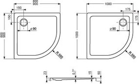 ROLTECHNIK Sprchová vanička FLAT ROUND