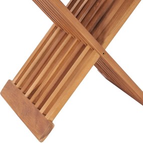 Skládací stolička 40 x 32 x 45 cm masivní teakové dřevo - Default Title