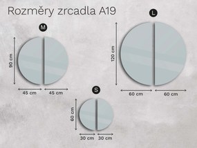 Atypické zrcadlo s LED osvětlením A19 S