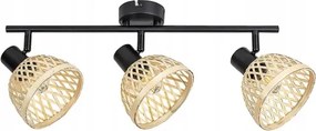 Pohyblivé reflektory Rattan lampa hnědá