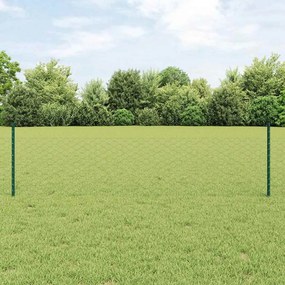 Hexagonální plot s podpěrou 50 x 0,5 m Ocel potažená PVC Zelená 3336743