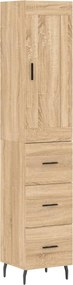 Skříň highboard dub sonoma 34,5 x 34 x 180 cm kompozitní dřevo 3200212