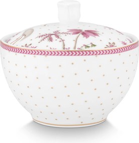Pip Studio Jolie Dots Gold cukřenka 300ml, růžová (Porcelánová cukřenka)