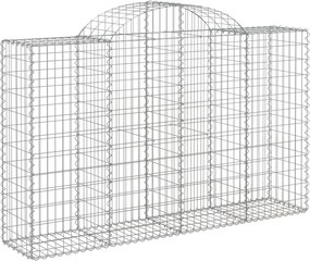 Klenuté gabionové koše 5 ks 200x50x120/140cm pozinkované železo 3146344