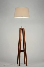 Stojací designová lampa Paola Taupe and Brown