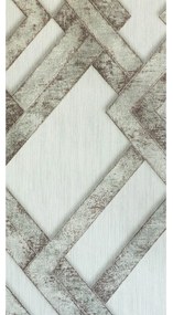 Vliesová tapeta 0,53x10m 3D geometrický vzor S20512_6, šedá s bordó detaily
