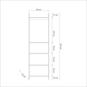 Kalune design Otevřená šatní skříň DYNAMIC 225x256 cm