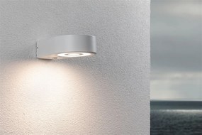 P 94867 LED venkovní nástěnné svítidlo Silma pohybové čidlo IP44 65x186mm 3000K 5,5 / 1x0,7W 230V bílá hliník - PAULMANN