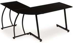 Moderný rohový stôl LOFT čierny