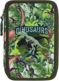 BAAGL Školní penál dvoupatrový Dinosaurus  / 20x13.5x4 cm