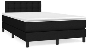 Box spring postel s matrací a LED černá 120x190 cm textil 3270069