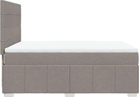 Box spring postel s matrací taupe 160x200 cm textil 3294023