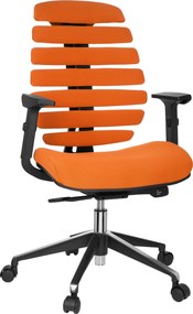 XXXLutz OTOČNÁ ŽIDLE, plochá tkanina, černá, oranžová MID.YOU - Online Only kancelářské židle - 001918021003