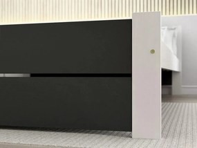 Postel IKAROS DOUBLE 80 x 200 cm, antracit/bílá Matrace: Matrace Coco Maxi 20 cm, Rošt: Bez roštu