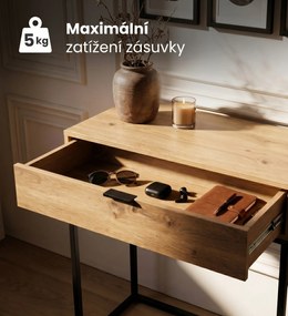 Konzolový stolek Modena 80 cm černý/dub Artisan