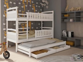 Dětská postel 90 cm BLAIR (s roštem a úl. prostorem) (bílá). 1013249