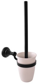 Slezák RAV WC štětka, miska keramika, černá matná Koupelnový doplněk MORAVA RETRO, Barva: černá matná - MKA0500CMAT