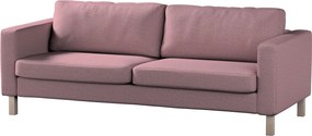 Potah na pohovku IKEA Karlstad, 3-místná, rozkládací barva růžová látka pletený vzor