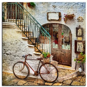 Obraz na plátně - Stará ulice v Itálii - čtverec 3153A (50x50 cm)