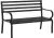 Zahradní lavička Outsunny, 3-místná lavička, terasa, rustikálně elegantní, 127D x 60Š x 85V cm, kov, epoxid, odolný proti korozi, černá