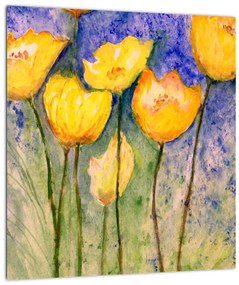 Obraz - Žluté tulipány (30x30 cm)