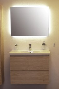 Amirro Zrcadlo do koupelny na zeď do pokoje do ložnice do předsíně na chodbu bez vypínače AMBIENTE 60 x 80 cm s LED podsvícením  po celém obvodu 410-821