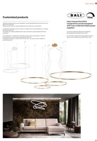 Redo 01-1721 - LED Lustr na lanku ORBIT LED/42W + LED/66W/230V bronz