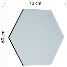 Nástěnné zrcadlo ZEO 60x70 cm černá