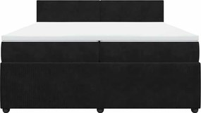Box spring postel s matrací černá 200x200 cm samet 3287826