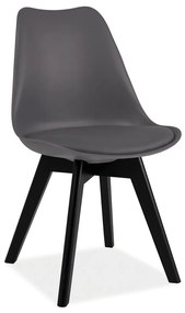 Jídelní židle Kris III, šedá / černá