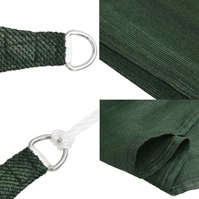 Stínicí plachta 160 g/m² tmavě zelená 5 x 7 x 7 m HDPE 311484