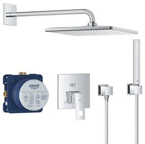 GROHE Eurocube Perfect - Sprchový set s Rainshower Mono 310 Cube, chrom 25238000