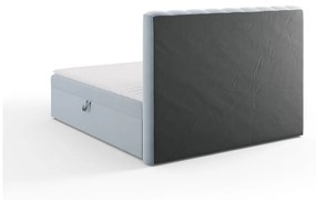Světle modrá boxspring postel s úložným prostorem 180x200 cm Gina – Milo Casa