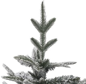 Umělý vánoční stromek LED a sada koulí zasněžený 150cm PVC a PE,  3077928