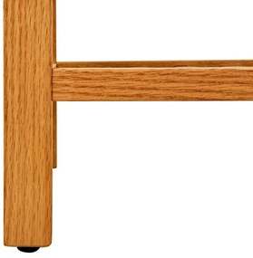Botník s 5 policemi 100 x 27 x 100 cm masivní dubové dřevo - Default Title