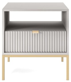 Noční stolek Nova 54 cm šedý/zlatý