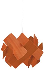 Atypické závěsné svítidlo ze dřeva Escape  Atypické závěsné svítidlo ze dřeva Escape Barva rozety: Černá, Dekor: Oranžový
