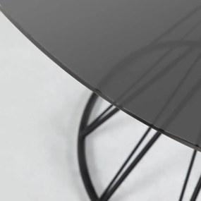 OnaDnes -20% Černý skleněný jídelní stůl Kave Home Niut 120 cm