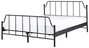 Kovová postel 140 x 200 cm černá MAURESSAC Beliani