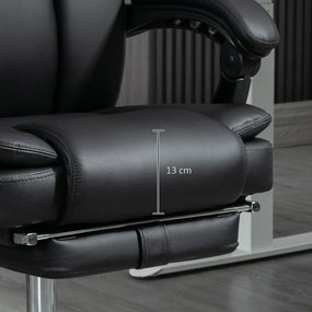 Kancelářská židle Vinsetto s vibrační masáží, ergonomická kancelářská židle s vyhříváním a funkcí polohování, výškově nastavitelná manažerská židle s…