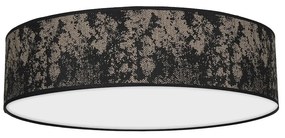 Stropní svítidlo Satino Round, 1x černé/zlaté textilní stínítko, (bílé plexisklo), (fi 50 cm)