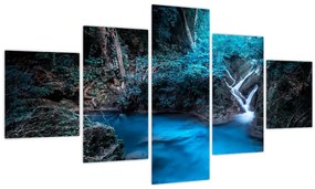 Obraz - Magická noc v tropickém lese (125x70 cm)