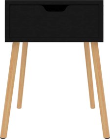 Noční stolek černý vysoký lesk 40 x 40 x 56 cm kompozitní dřevo 326809