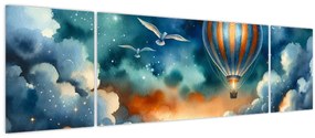 Obraz - Let noční oblohou (170x50 cm)