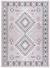 Dywany Łuszczów Kusový koberec Sion Sisal Aztec 3007 pink/ecru – na ven i na doma - 120x170 cm