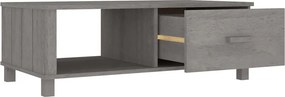 Konferenční stolek HAMAR světle šedý 100 x 55 x 35 cm borovice 340455